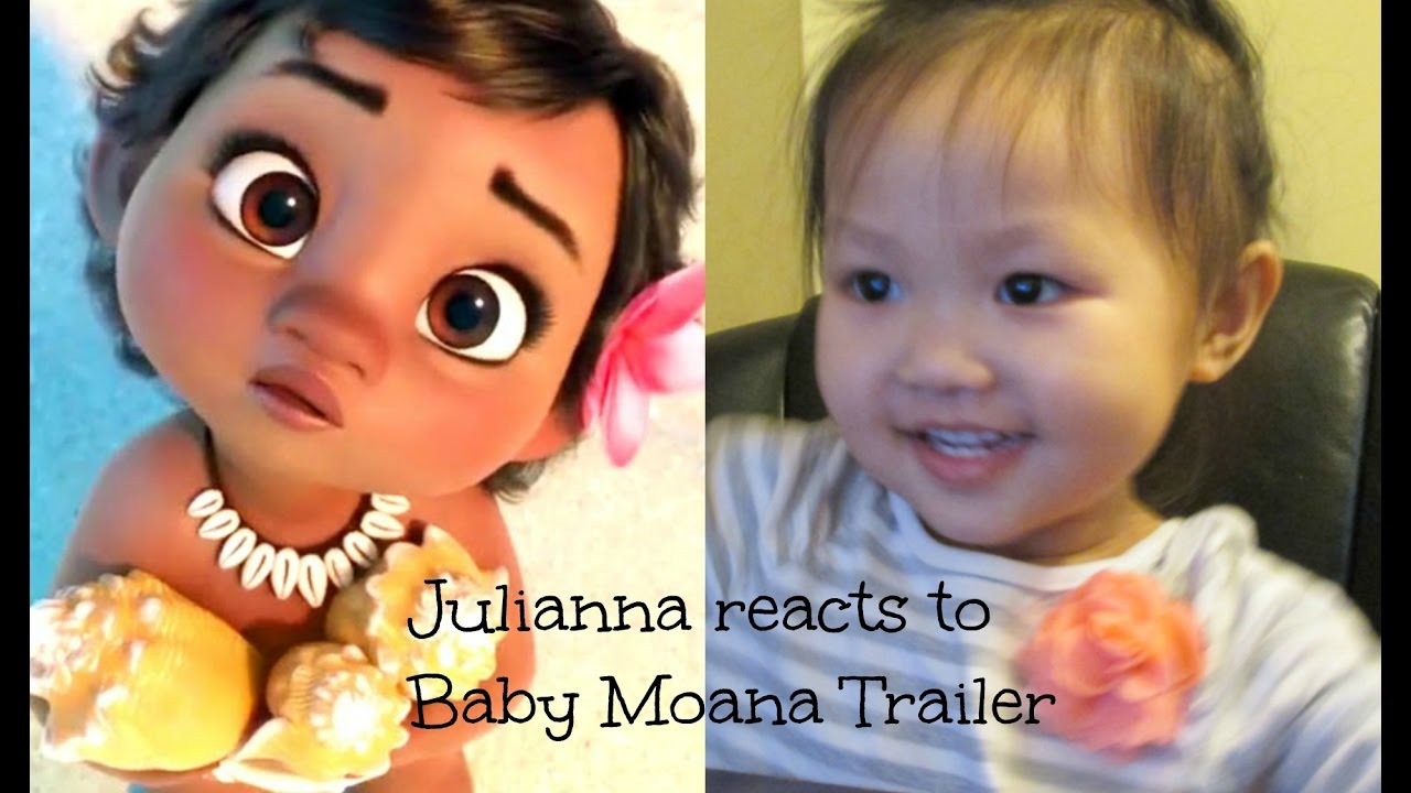 Julianna's Reaction to baby Moana - YouTube