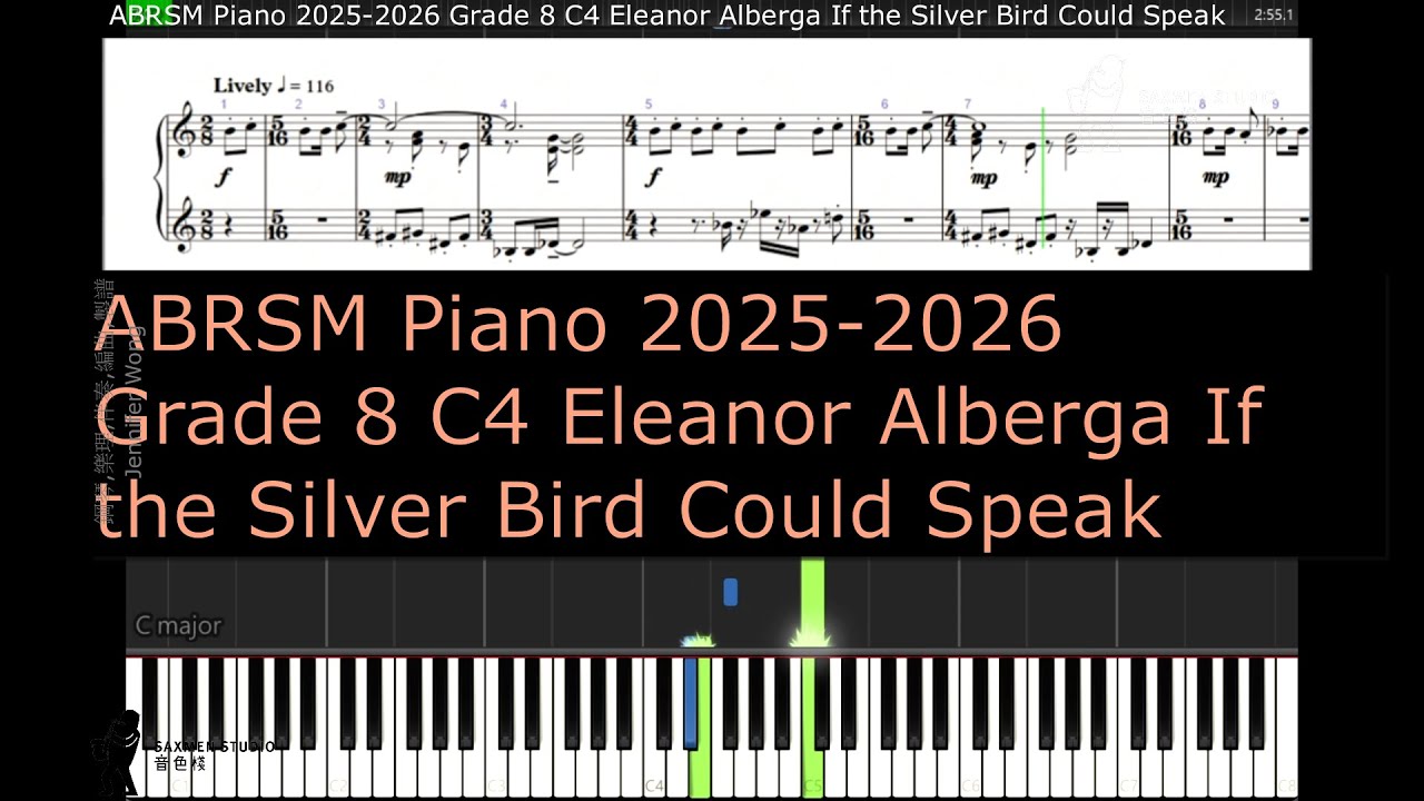 ABRSM Piano 2025 2026 Grade 8 C4 Eleanor Alberga If the Silver Bird Could Speak - YouTube
