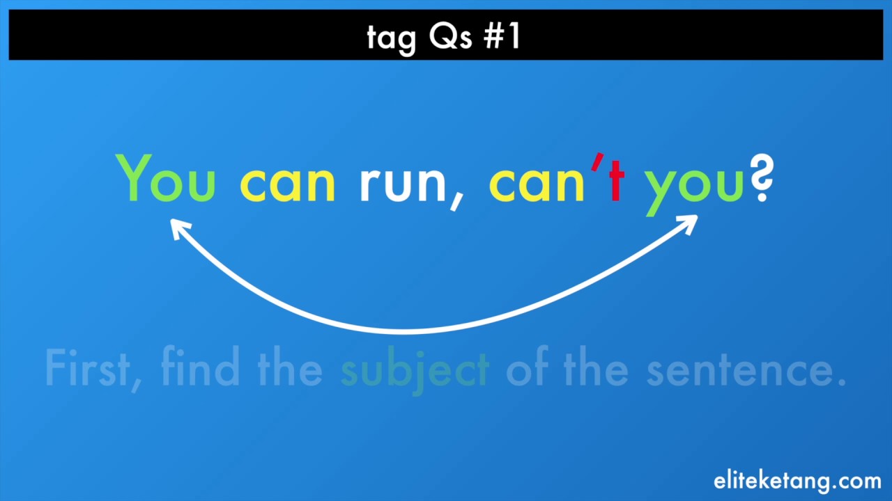 Making Tag Questions with "Can" - YouTube