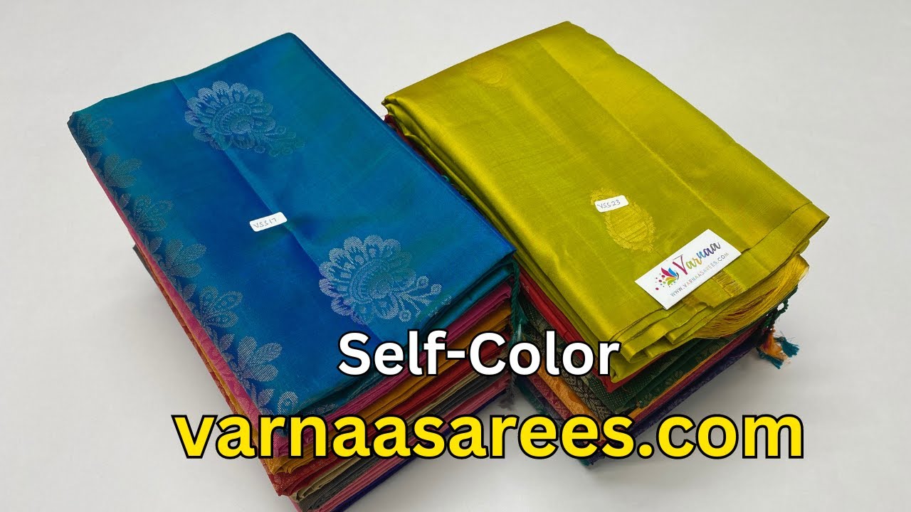 Self-color soft silk sarees | soft silk sarees | Varnaa Soft Silk ...