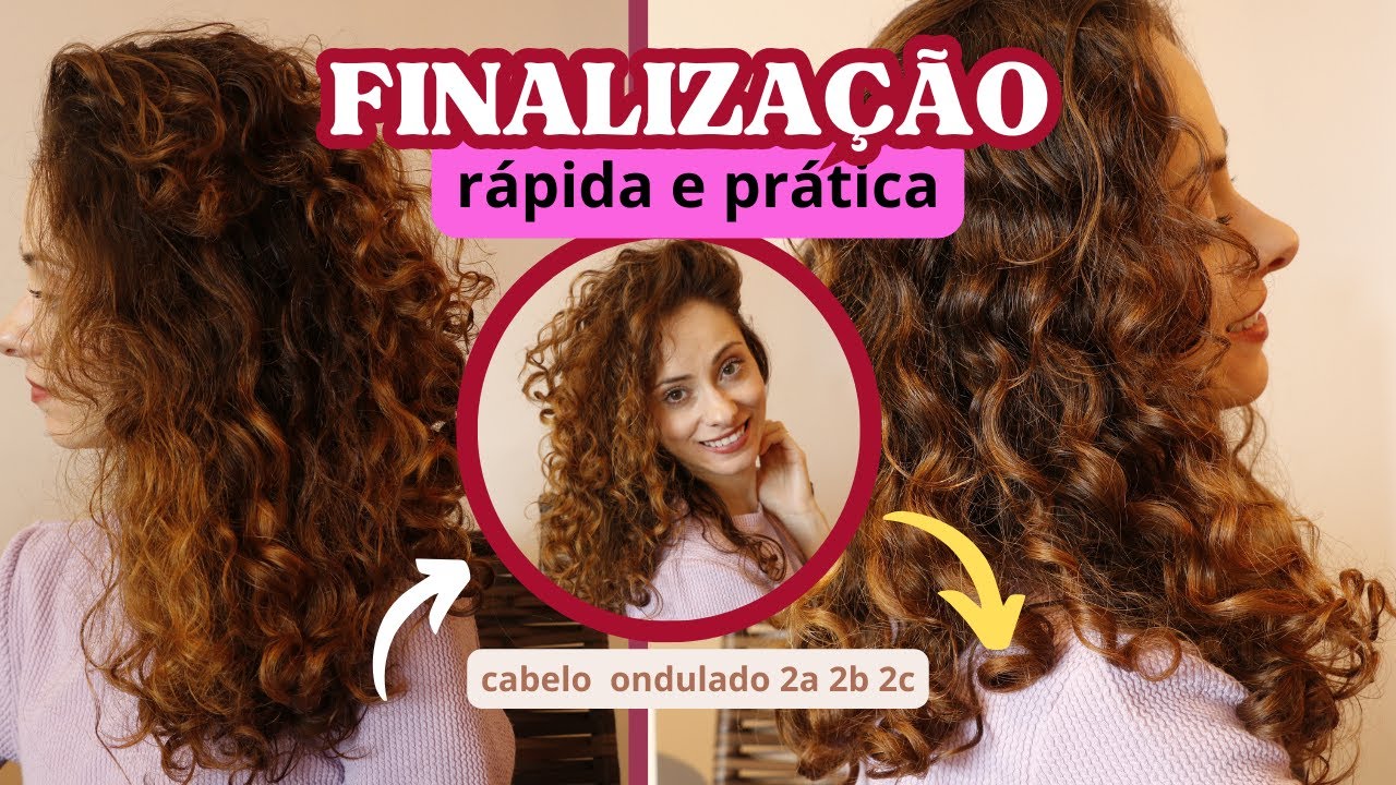 FINALIZAÇÃO RÁPIDA E PRÁTICA para cabelo ondulado 2a 2b 2c - YouTube