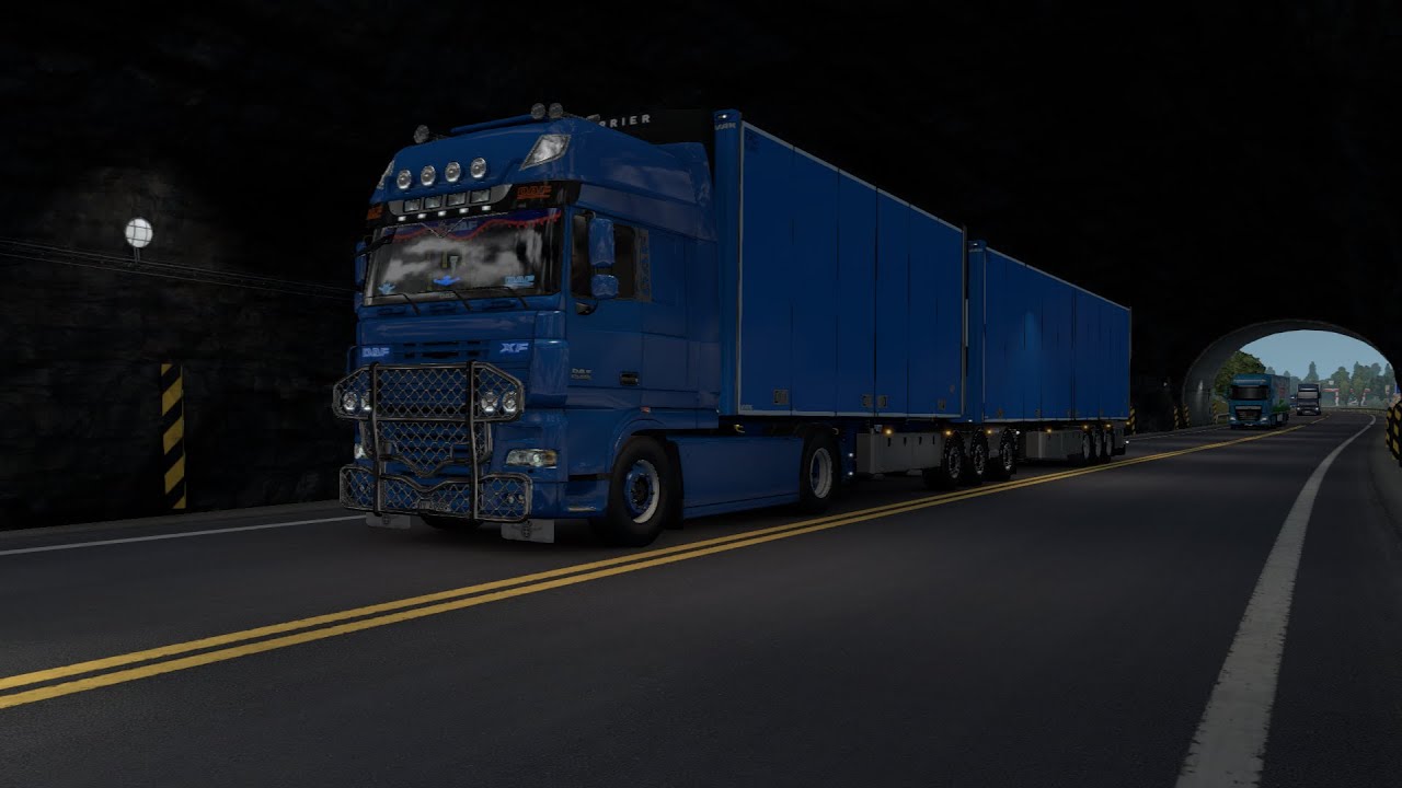 DAF XF105 VAK V Slider driving through Norway 1.39 - YouTube