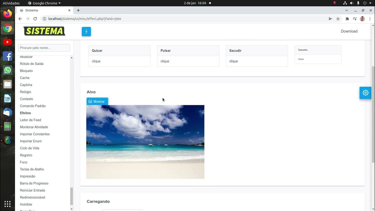 Efeitos com javascript PHP MySQL - YouTube