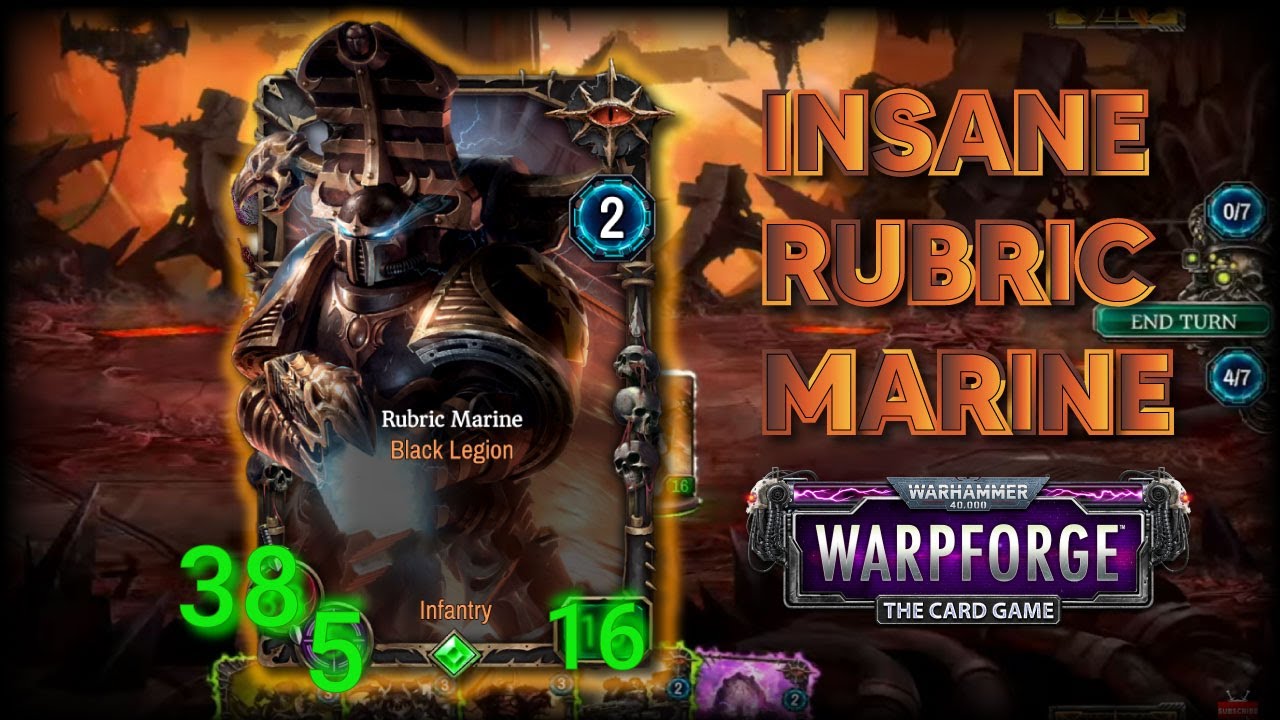 Rubric Marine, the best troop card in the Black Legion deck? Warpforge ...