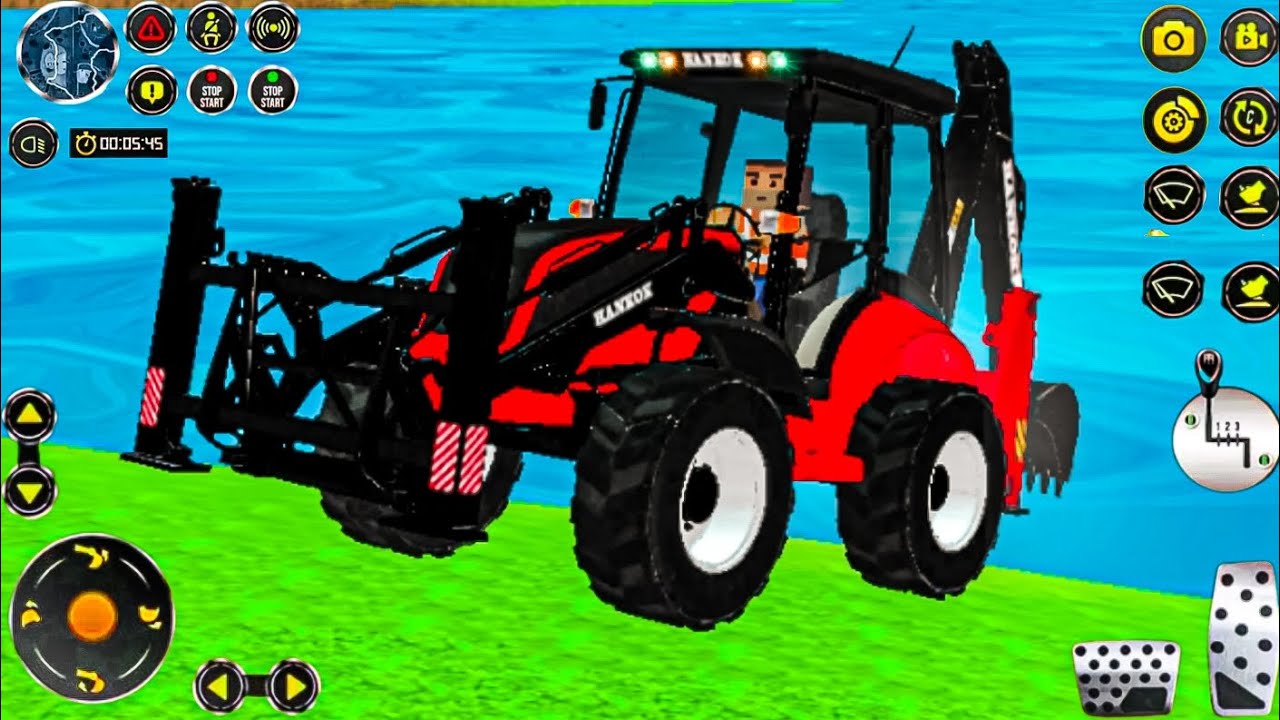 JCB Backhoe Loader Driving - Indian Village Excavator jcb Games ...