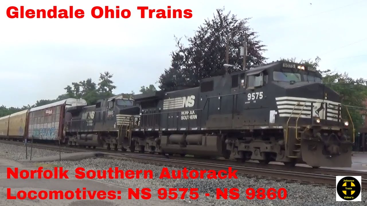 Norfolk Southern Autorack - NS 9575 - NS 9860 - YouTube