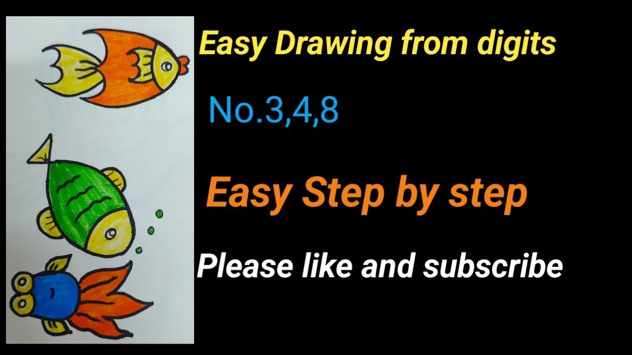 Easy Fish Drawing/ kids creativity/chote bachcho ki drawing/viral video ...