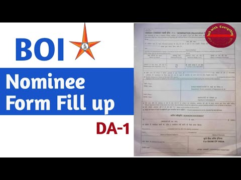 Boi nominee form kaise bhare | how to fill up boi bank nominee form ...