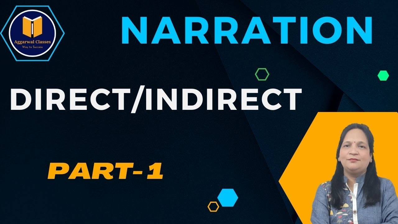 Narration part 1 | Narration in English grammar | Direct indirect ...