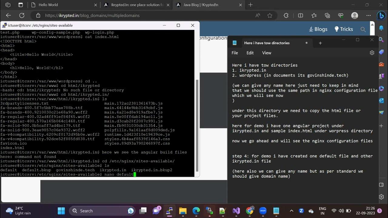 Configure multiple domains with Nginx server - YouTube
