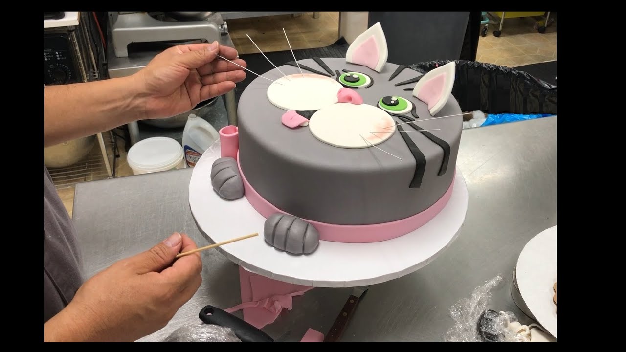 How to make a Cute Cat Cake🐱🐈. Como Hacer un Pastel de un Gatito - YouTube