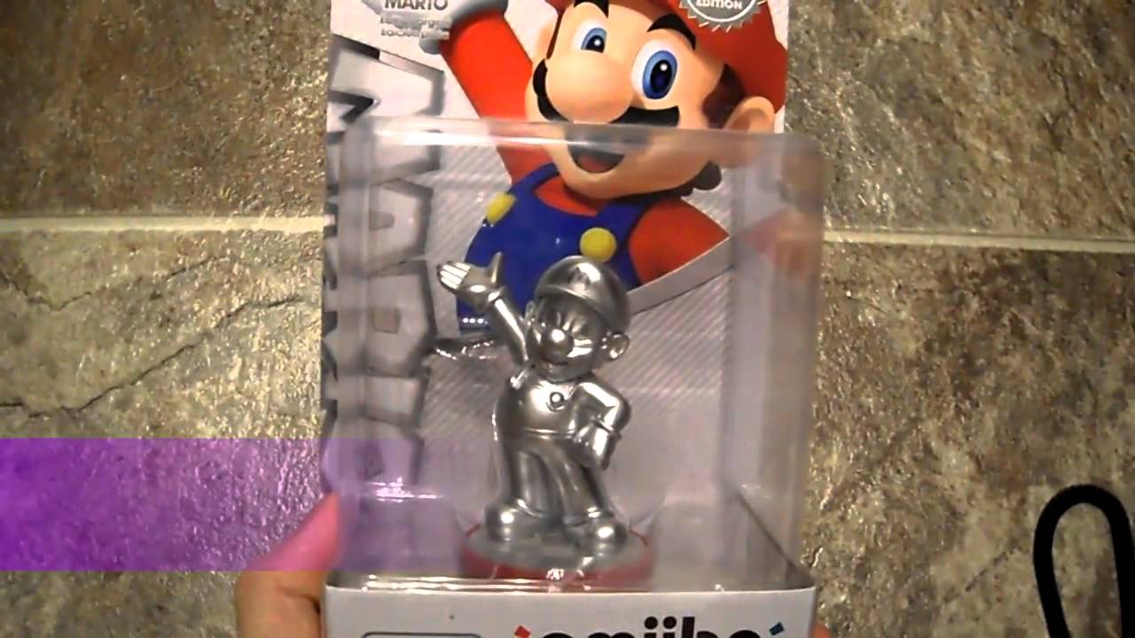 Preview Super Mario Silver Super Rare Mario Amiibo Nintendo Wii U 3DS ...