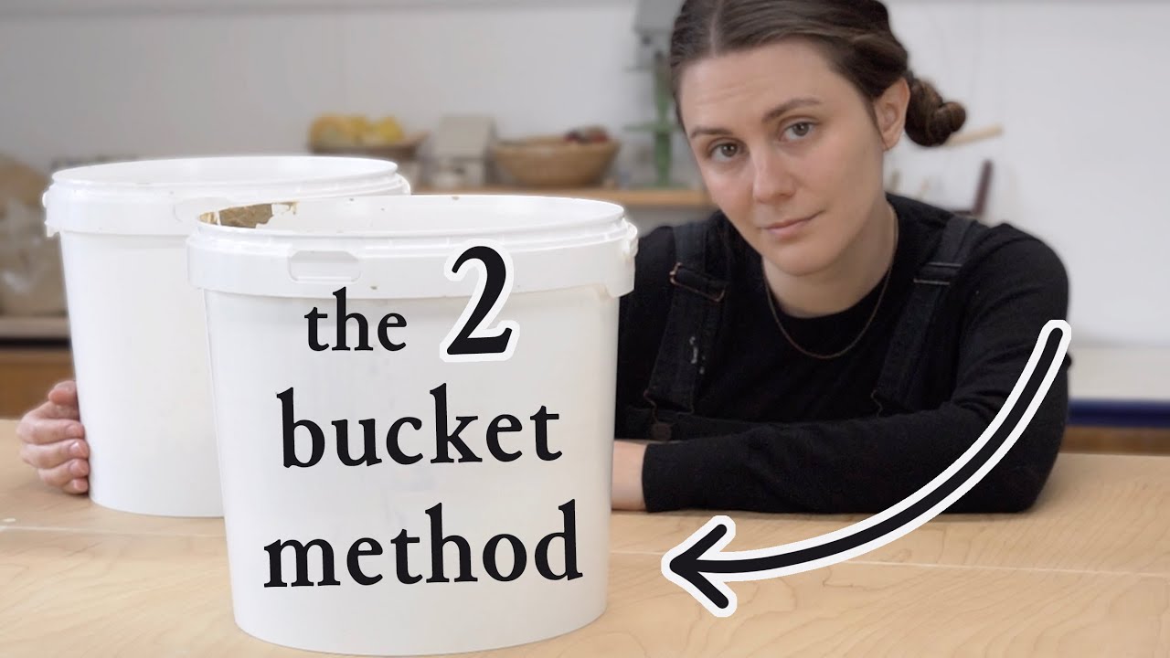 The simplest way to filter your dirty clay water! // pottery studio at ...
