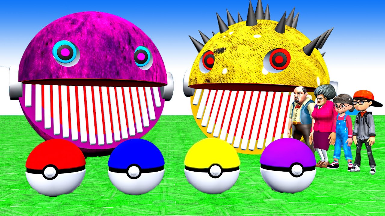 ROBOT PACMAN VS MS PACMAN VS PACMAN MONSTER IN POKEMON A NEW BATTLE ...