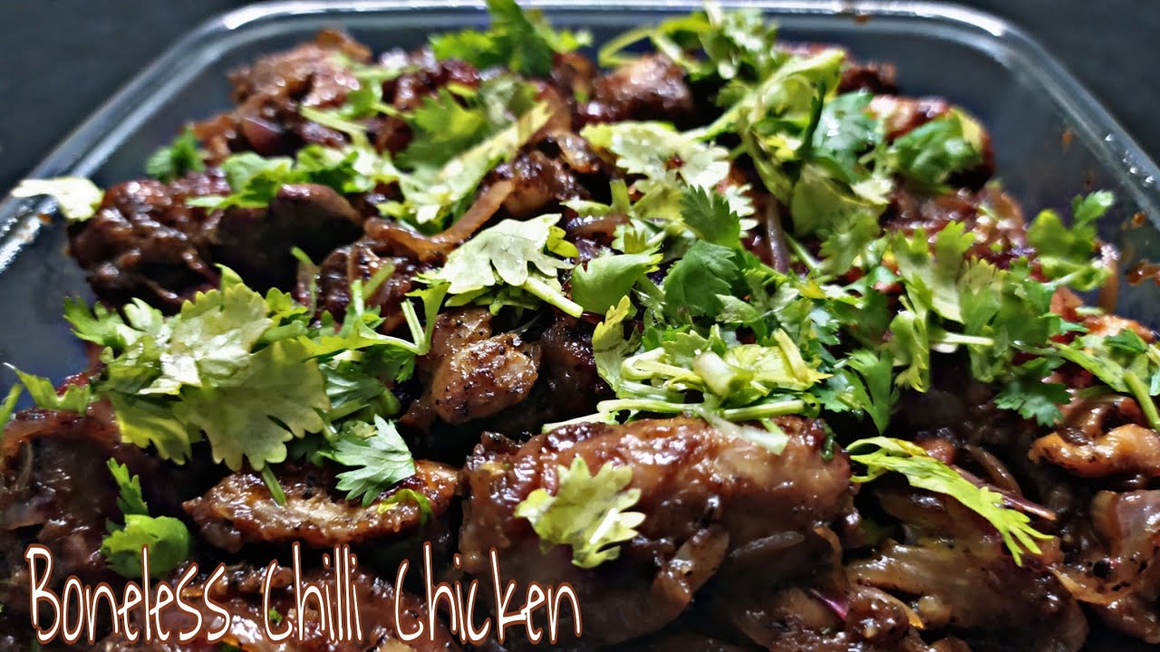 Boneless Chilli Chicken | A variety chicken recipe🍗 - YouTube