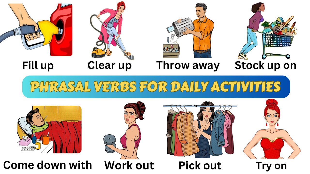 Important Phrasal Verbs for Daily Activities with Pictures & Examples ...