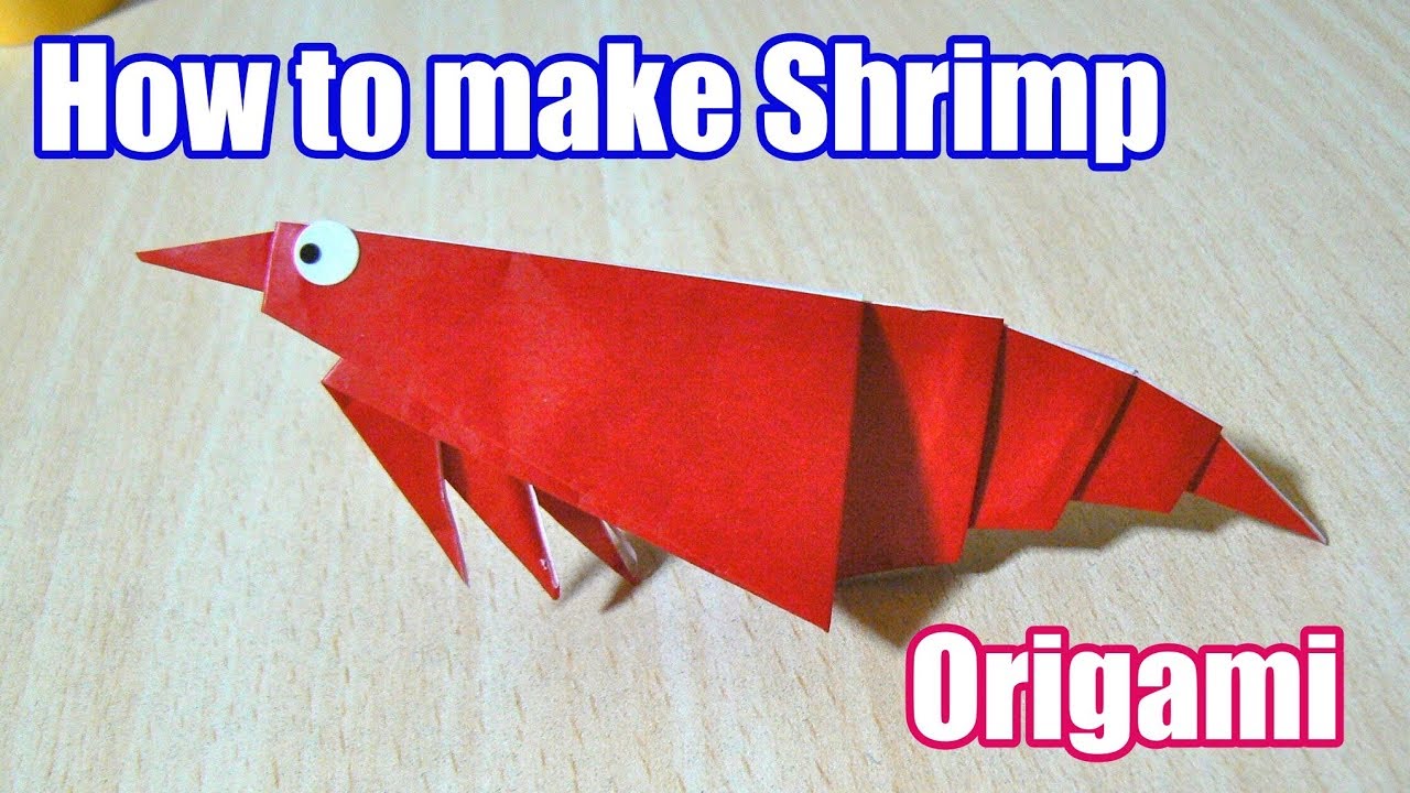 How to make Shrimp. Origami. The art of folding paper. - YouTube