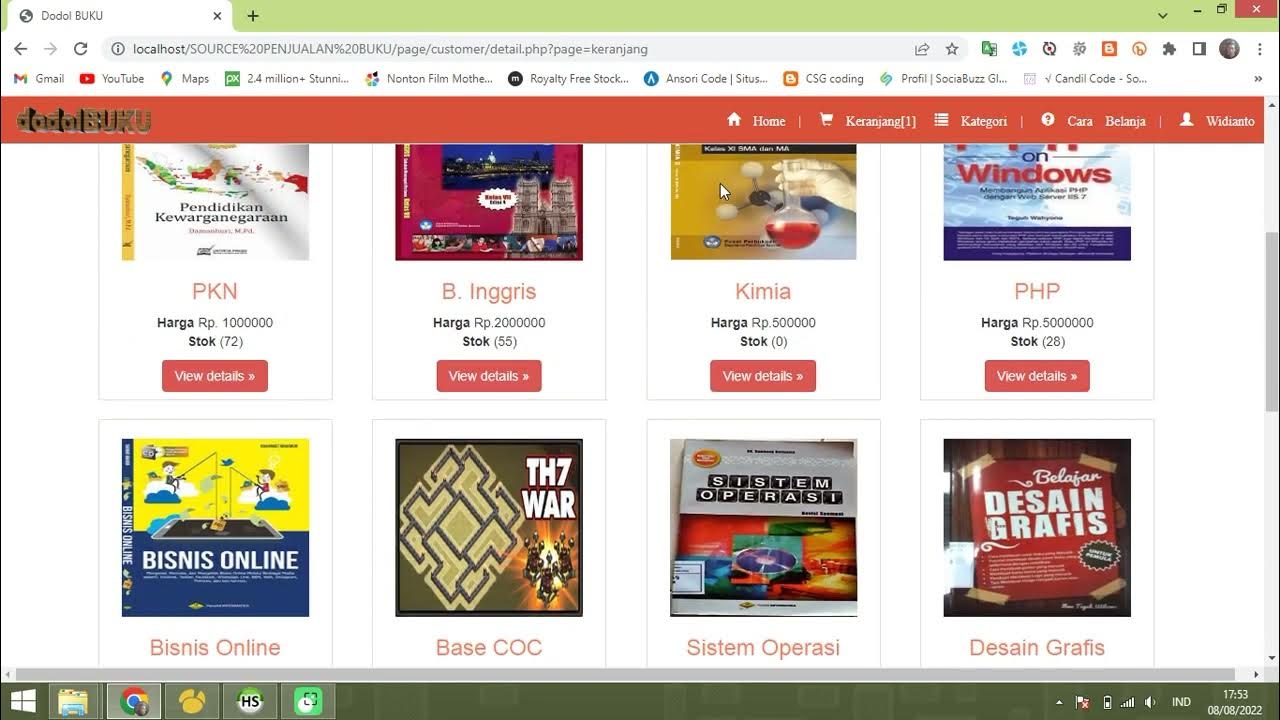 Aplikasi Toko Buku Web PHP #webprogramming #aplikasiTokoBuku - YouTube