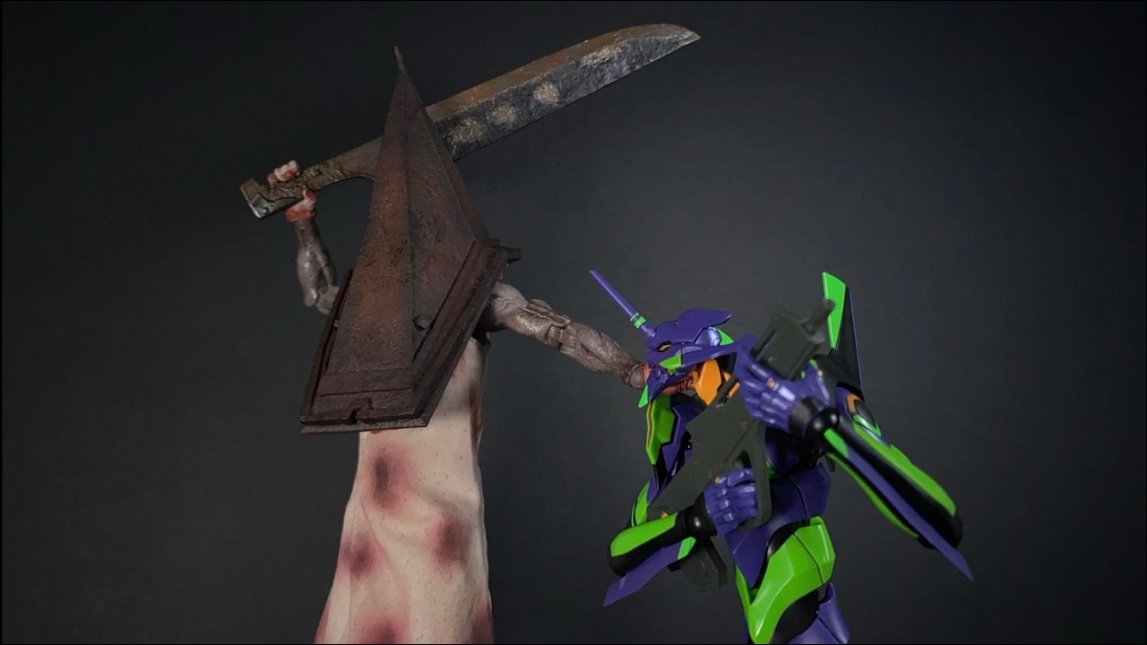 Eva Unit 01 vs Pyramid Head | Epic Battle Stop Motion | Evangelion x ...