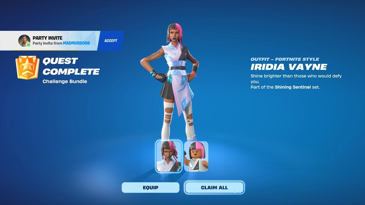 How To Unlock FREE IRIDIA VAYNE SKIN in Fortnite - YouTube