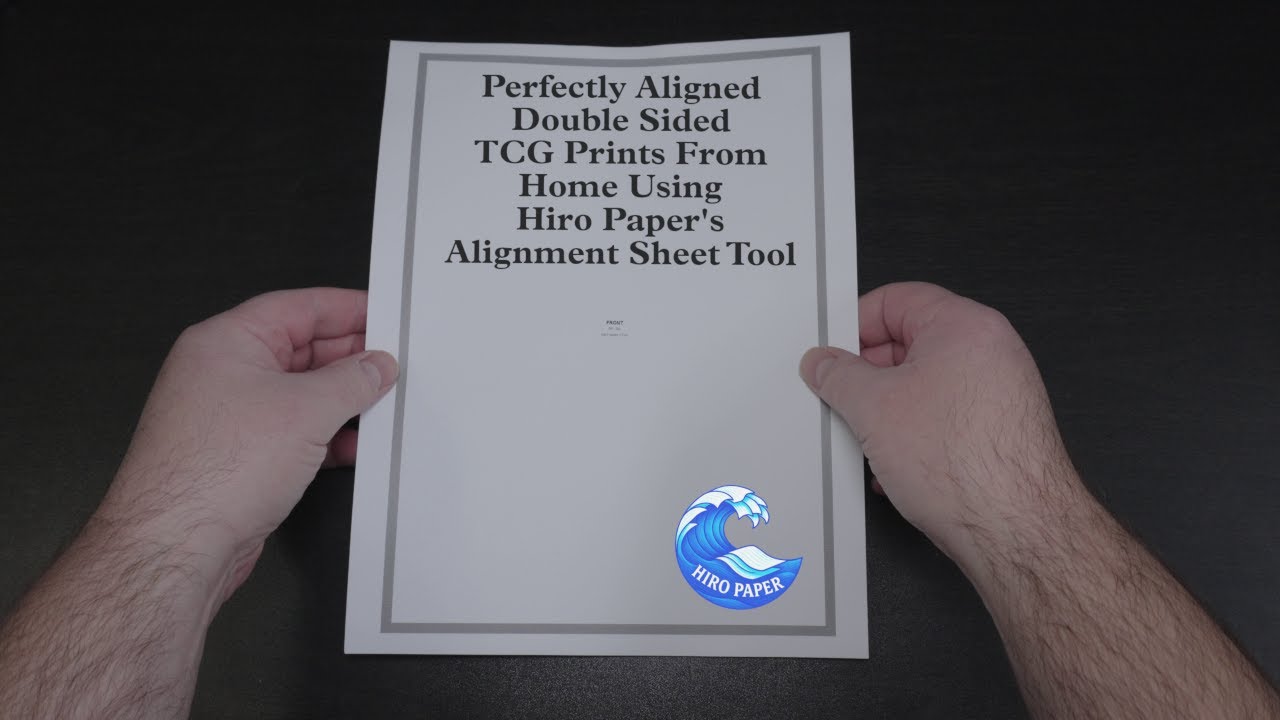 Perfect back and front alignment for your TCGs - Printer Alignment ...