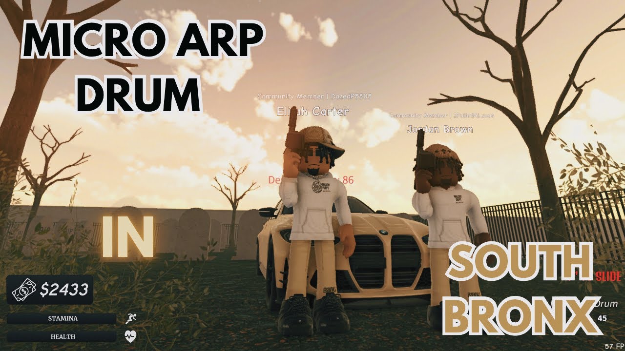 Sliding with Micro Arp Drum In South Bronx The Trenches Toblox - YouTube