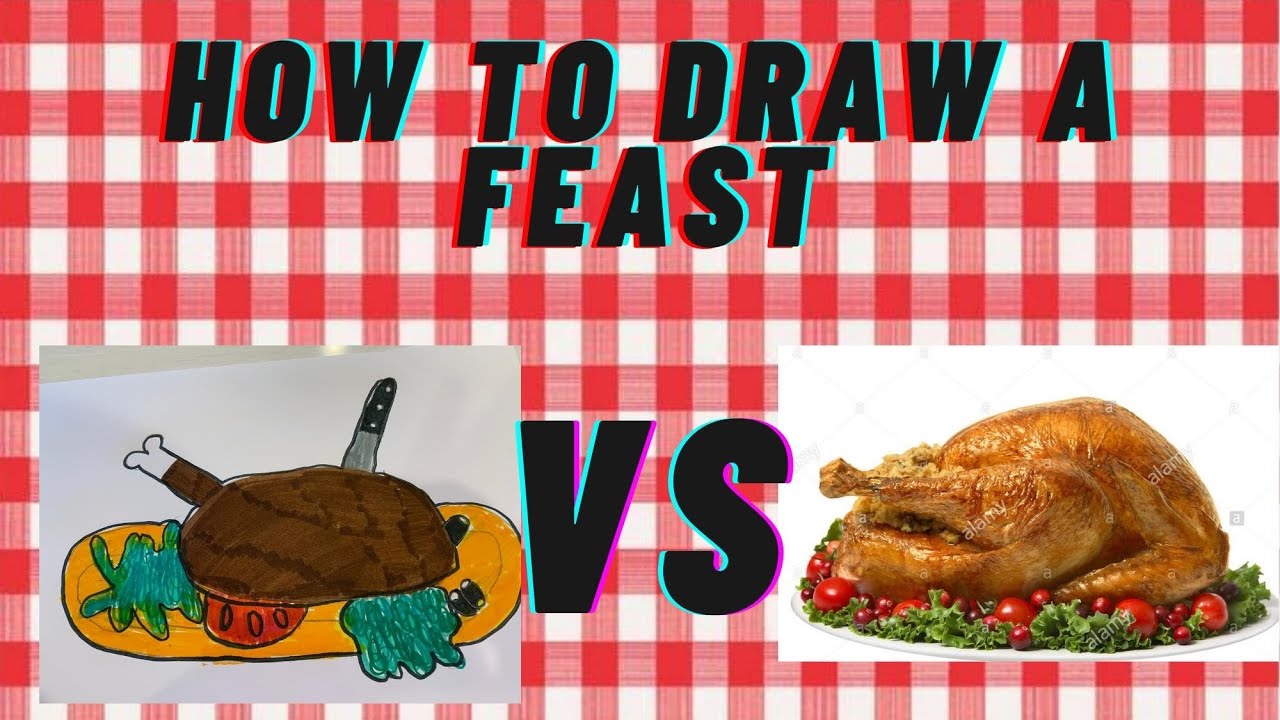 How to draw a feast - YouTube