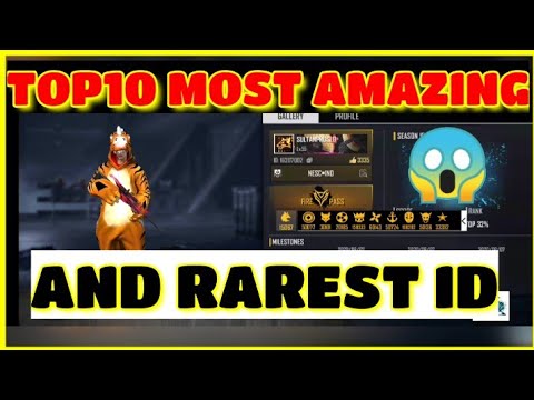 TOP10 MOST AMAZING,UNIQUE AND RAREST ID OF FREE FIRE / GARENA FREE FIRE ...