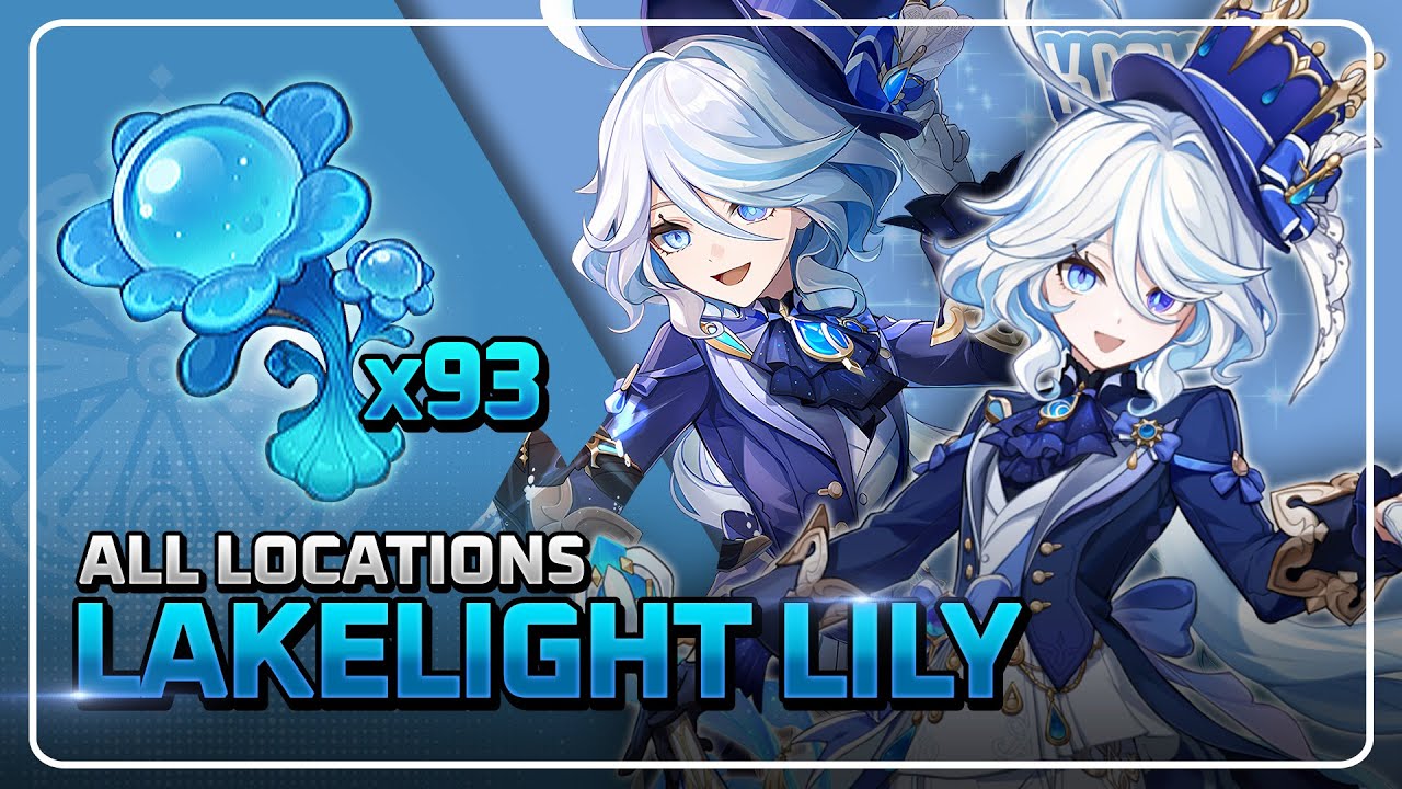 All Lakelight Lily Location | Furina Ascension Materials | Genshin ...