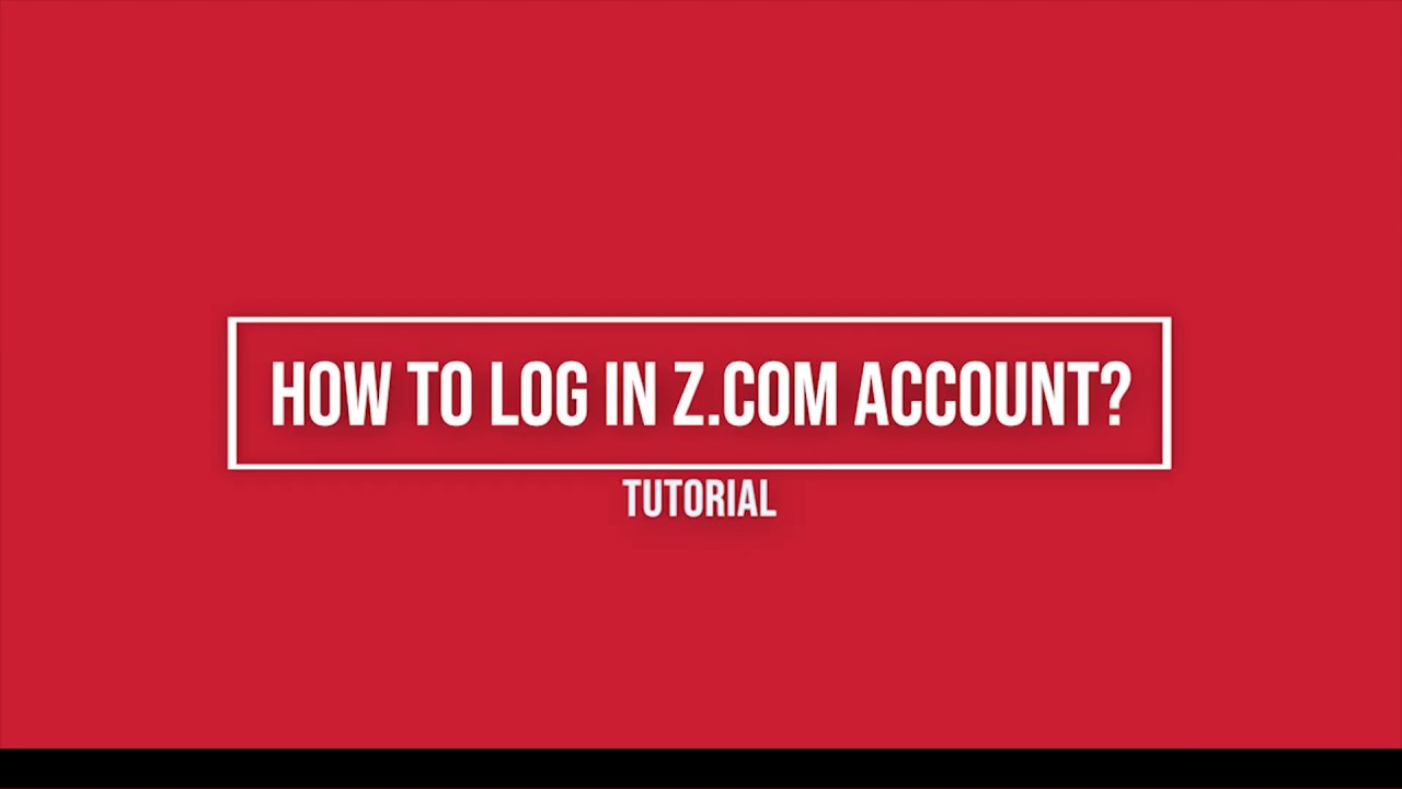 How to sign in to z com account? - YouTube