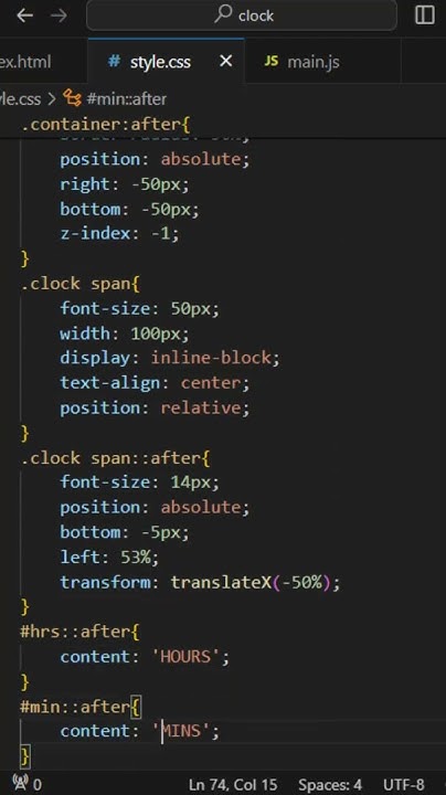 How To Create Digital Clock Using Html Css And Javascript Display Time Using Javascript Shorts