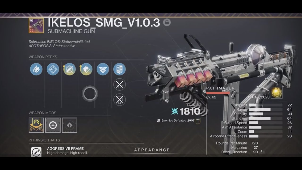 IKELOS_SMG_V1.0.3 Review: Destiny 2 - YouTube