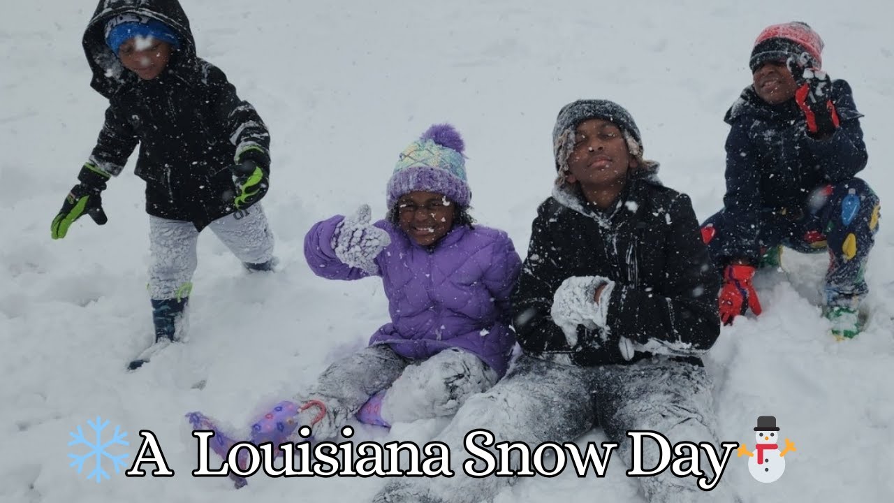 Our Louisiana Snow Day!!! - YouTube