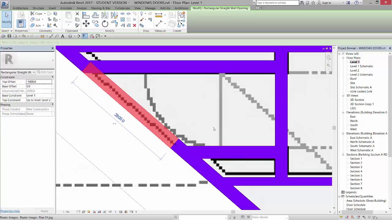 3 26b Wall Opening not Perpendicular to Wall Intro - YouTube
