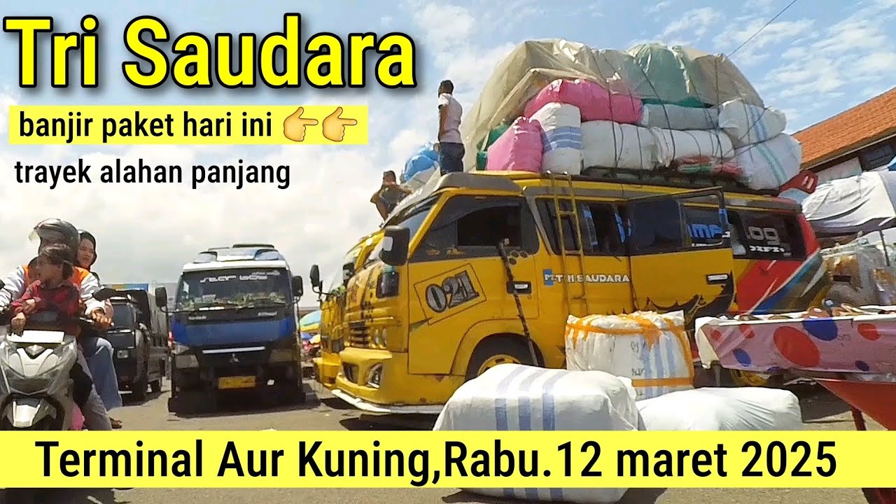 terminal aur kuning hari ini,dua unit bus tri saudara trayek alahan ...