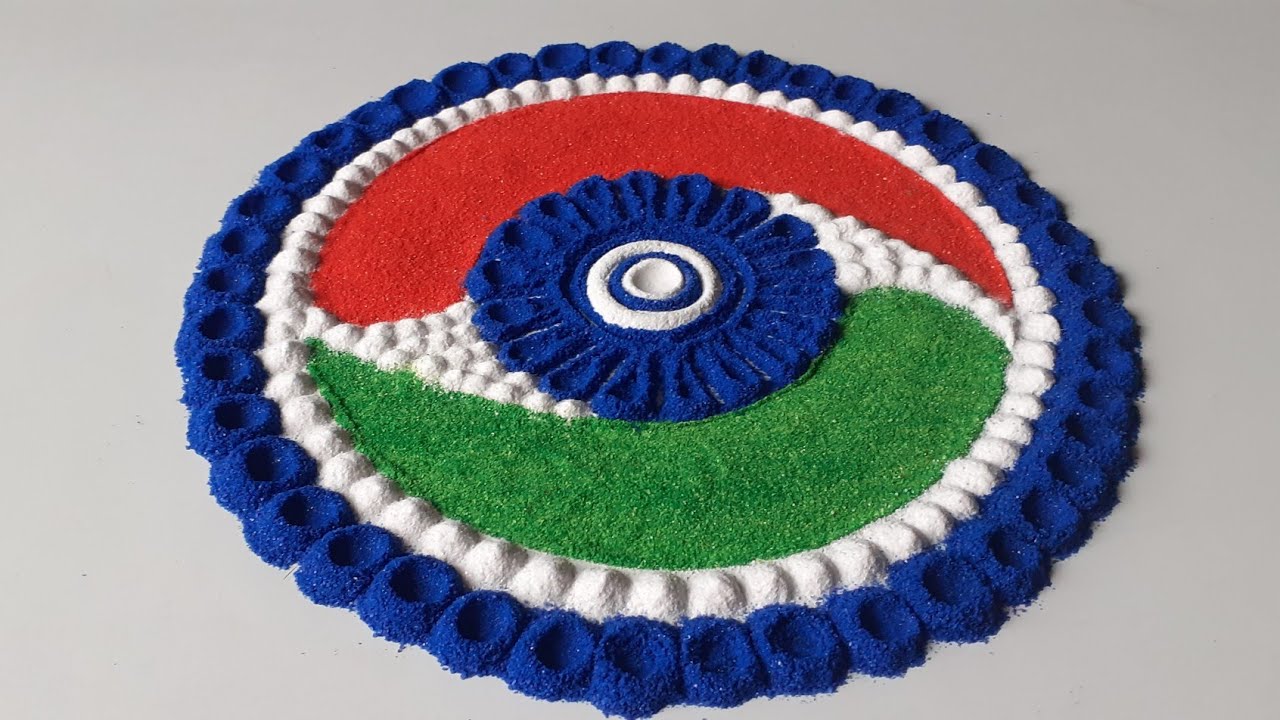 15 August Special Rangoli Design | Independence Day Rangoli - YouTube