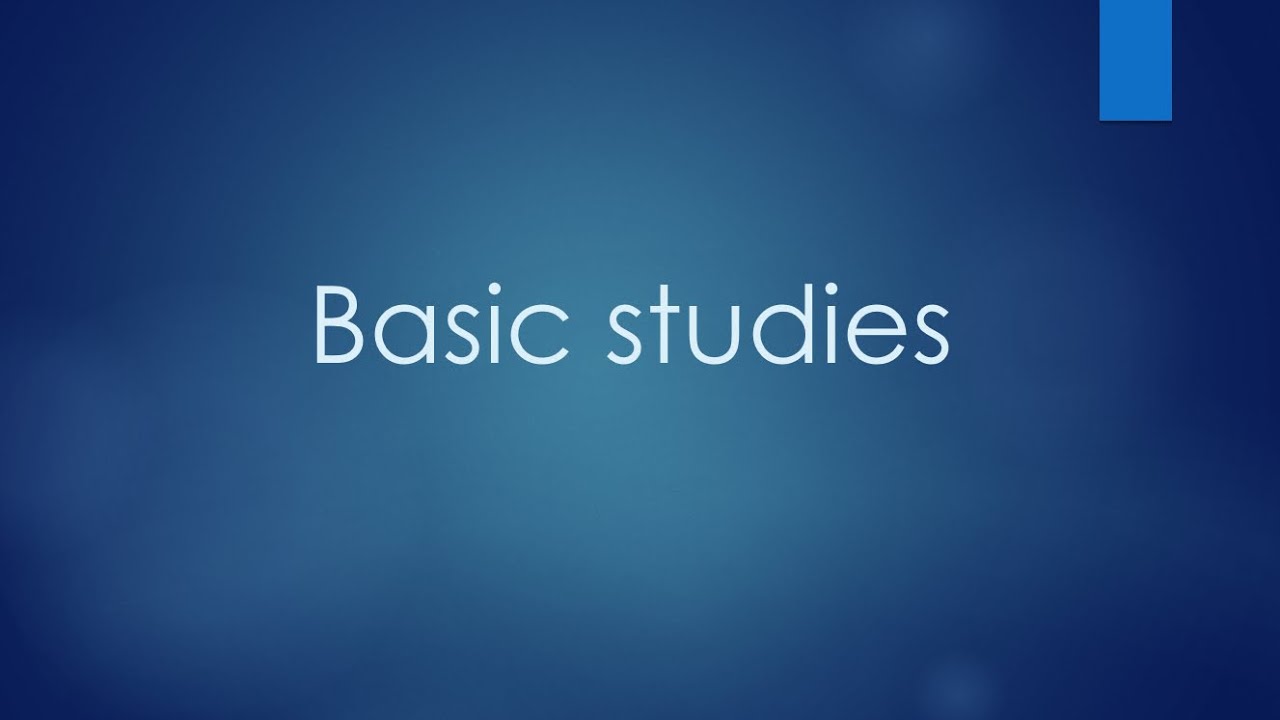 Lecture (1) Basic Studies CEP352s - YouTube