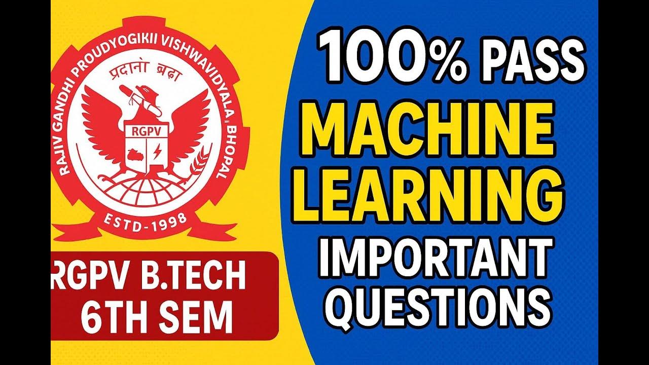 rgpv machine learning important questions | rgpv b.tech 6th sem machine ...