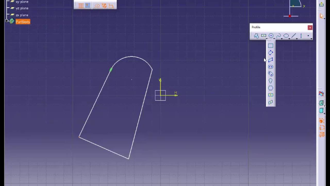 Catia V5: Sketch. Profile - YouTube