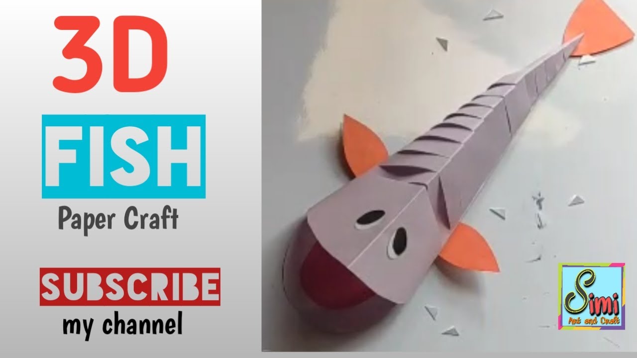 DIY 3D paper fish | diy unique craft ideas | diy paper craft | diy room ...