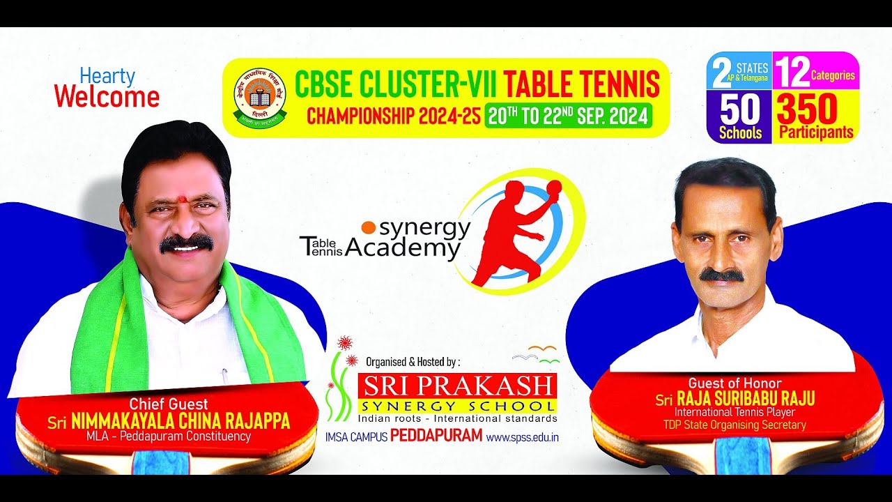 CBSE CLUSTER VII - Table Tennis Championship 2024-25, Day 1@ 20st Sep ...