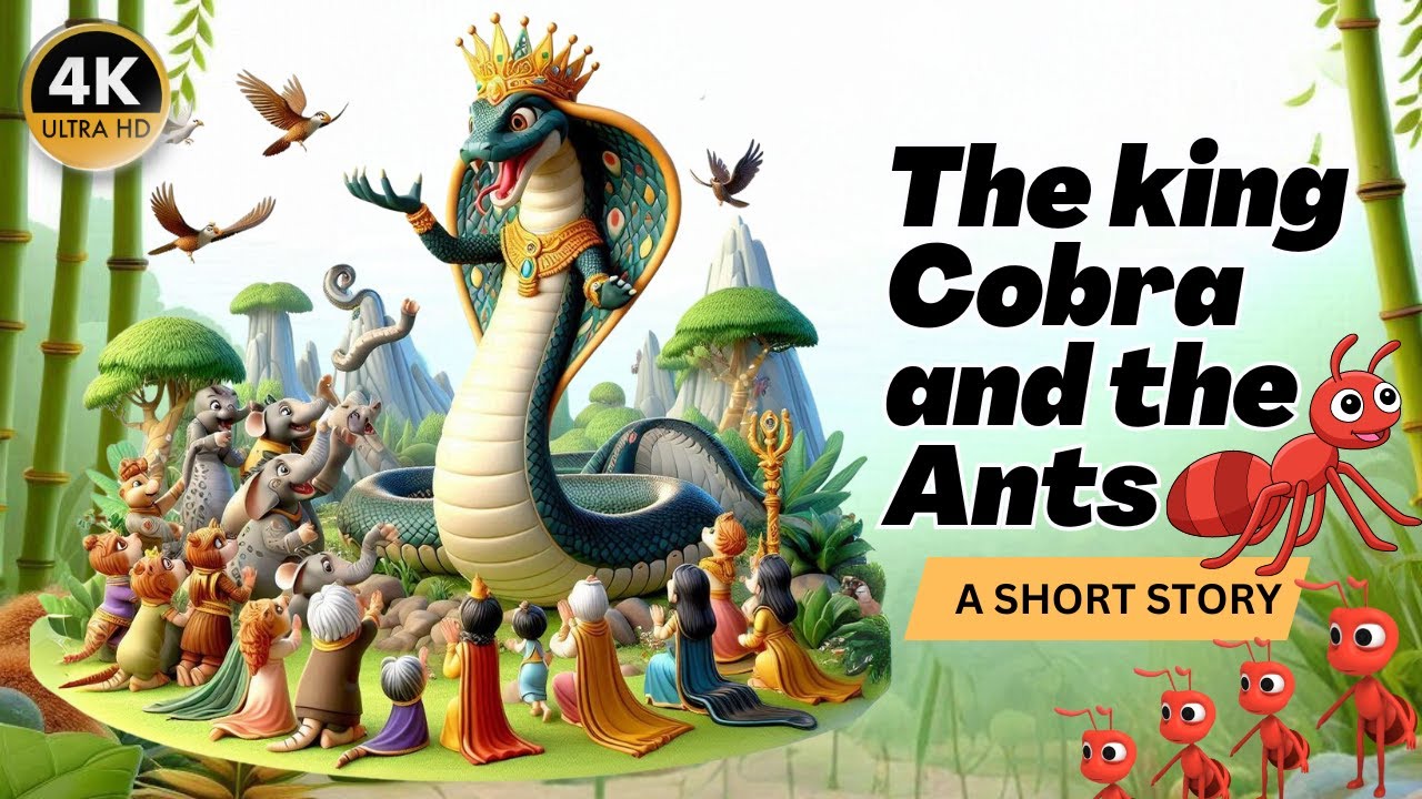 👑The king cobra and the ants story in english | Teamwork Saves the Day (moral Story in English ...