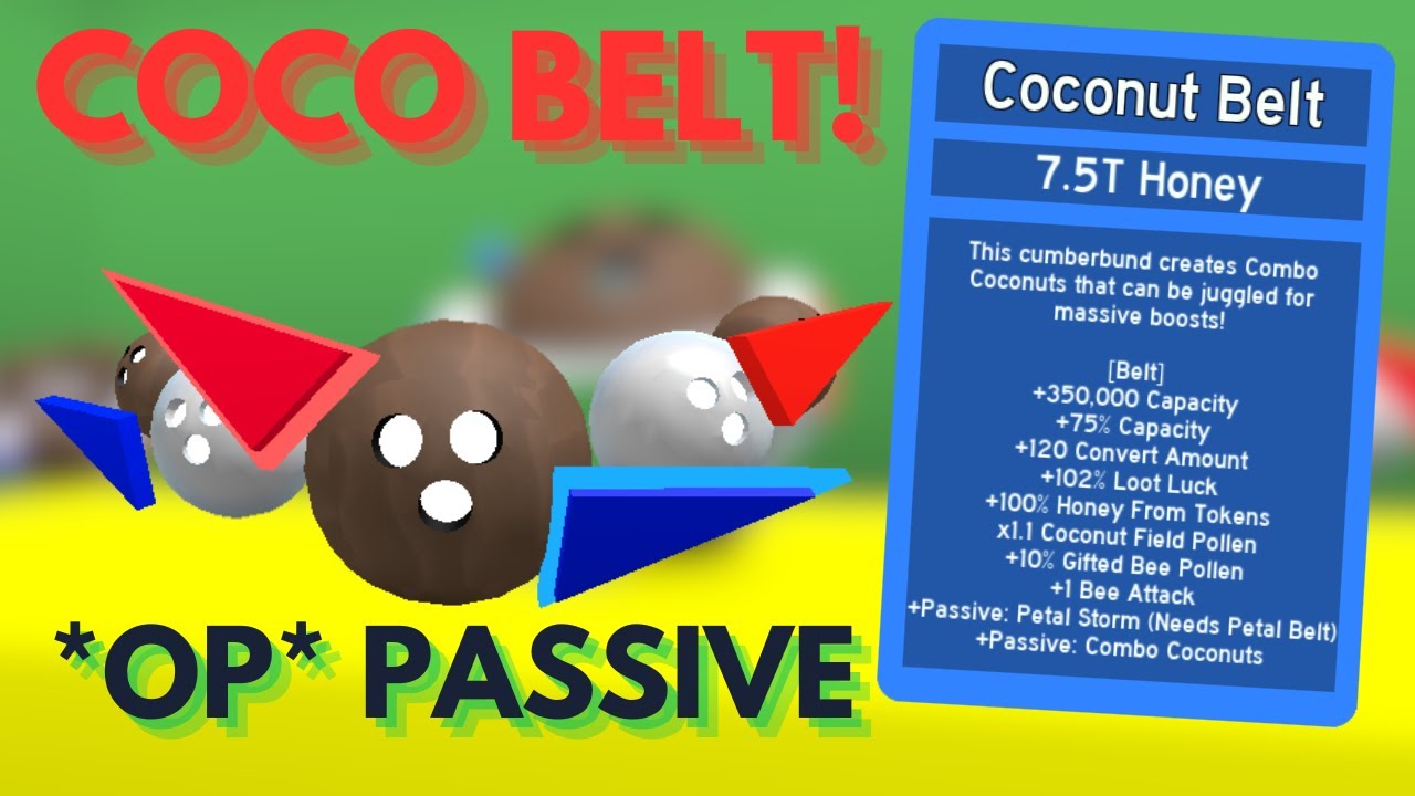 I Crafted The New Coco Belt (Tried Out Its OP Passive!!) - Roblox Bee ...