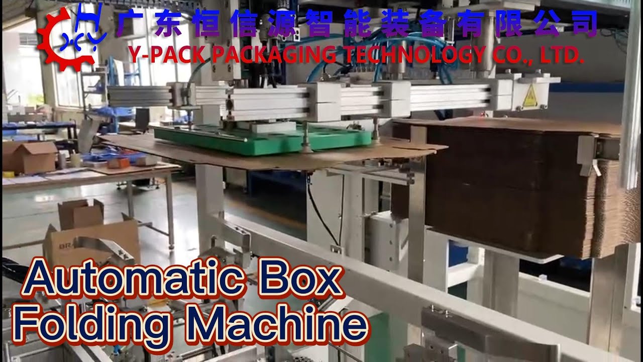 Carton Box Folding Machine - YouTube