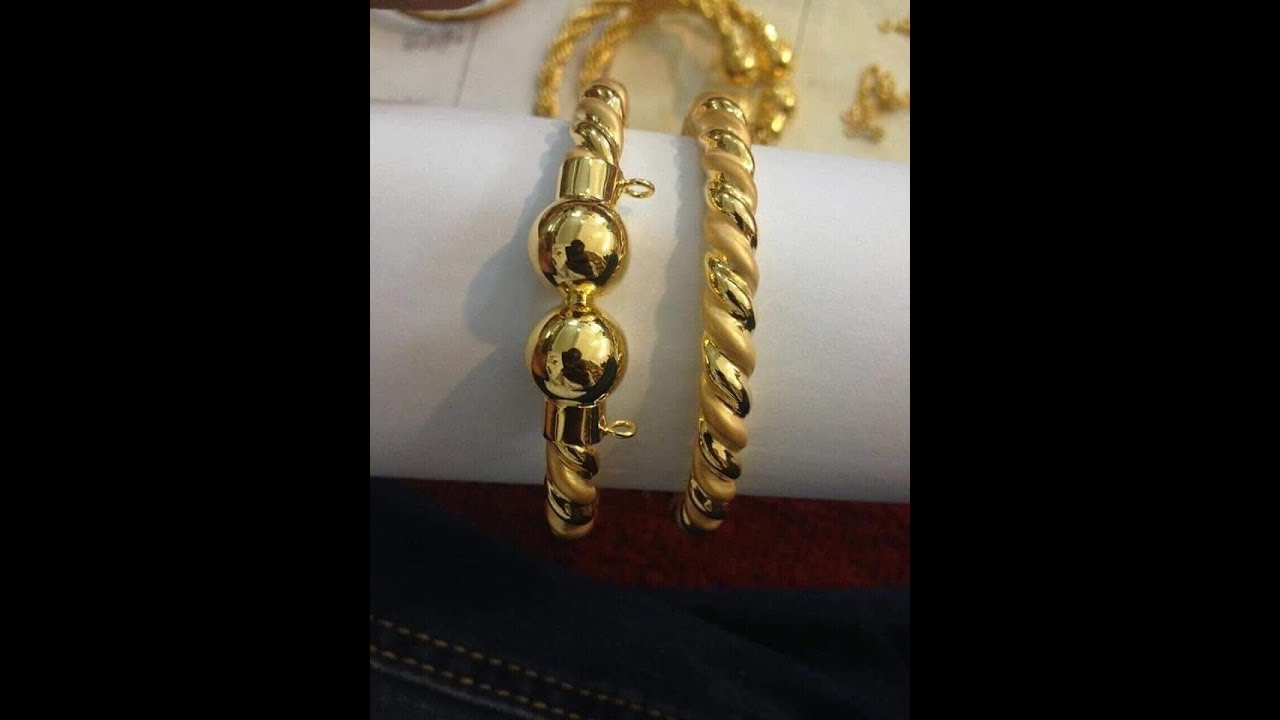 New Pipe Gold Bangles Designs 2020 G.D - YouTube