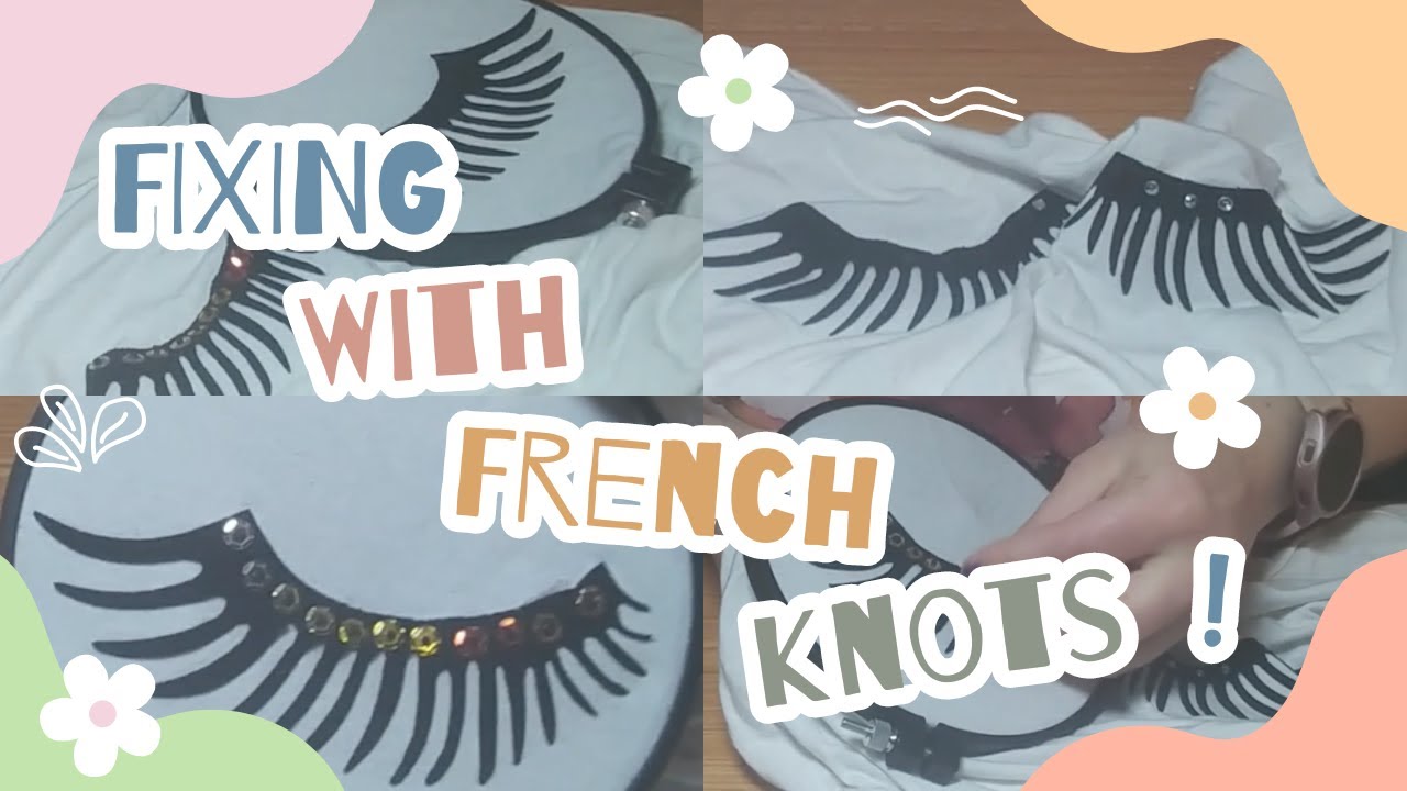 Replace Missing Gems With Sequins! - Fixing With French Knots - YouTube