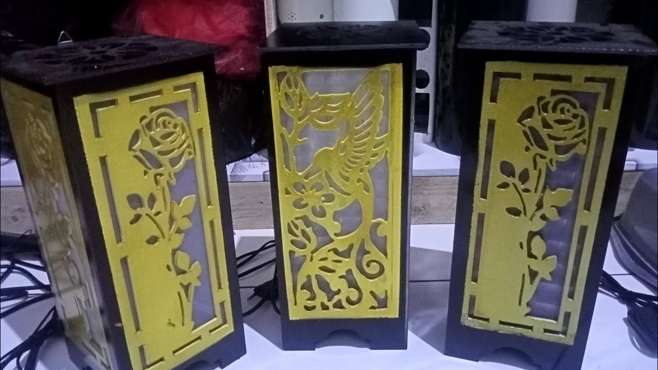lampu hias dari bahan PVC board#lamputidur - YouTube