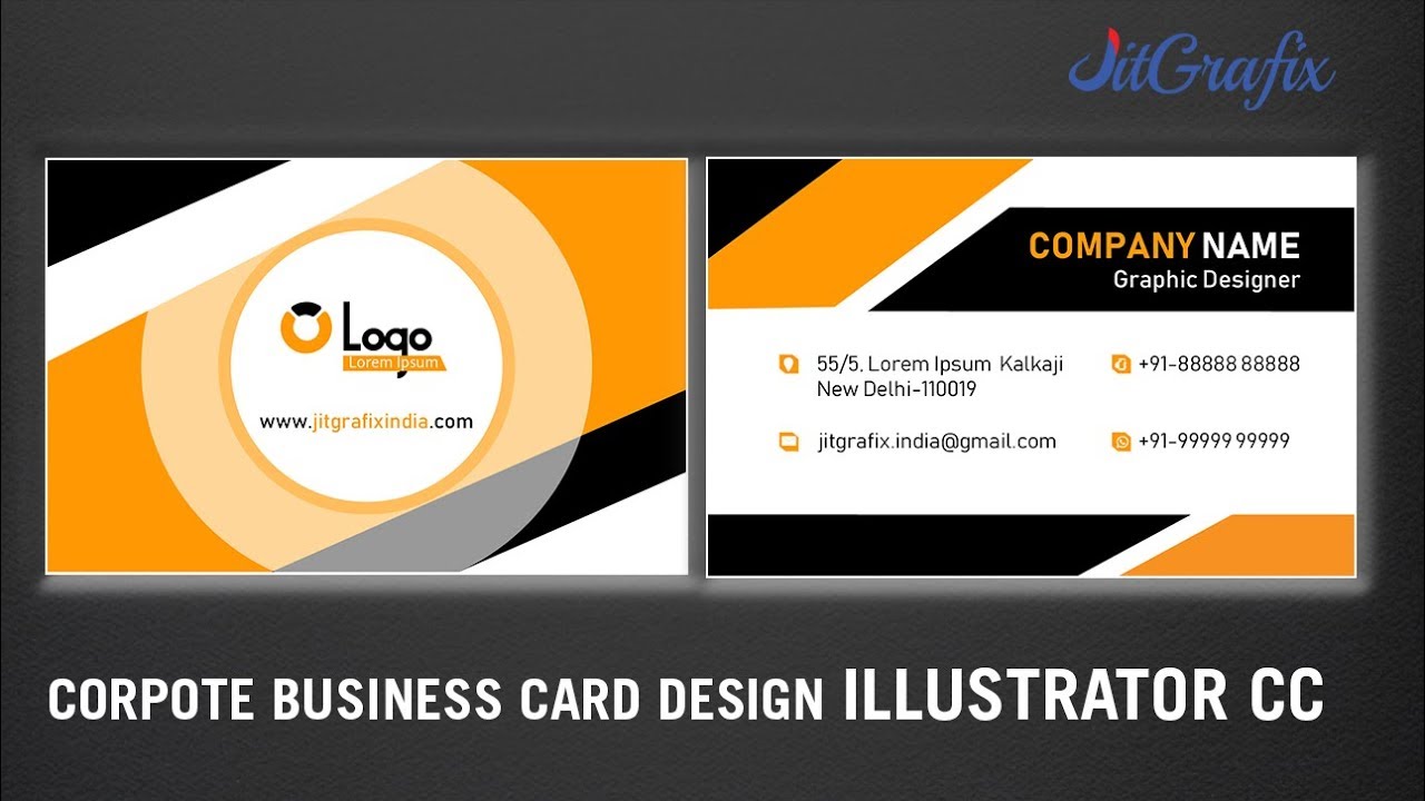 Professional New Business card design illustrator-Jit Grafix | Online ...
