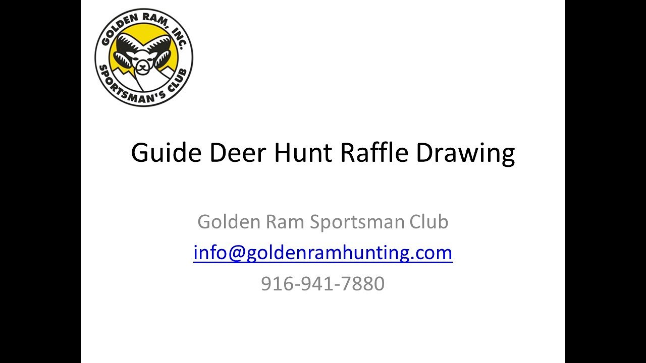 Golden Ram Guide Deer Hunt Raffle - YouTube