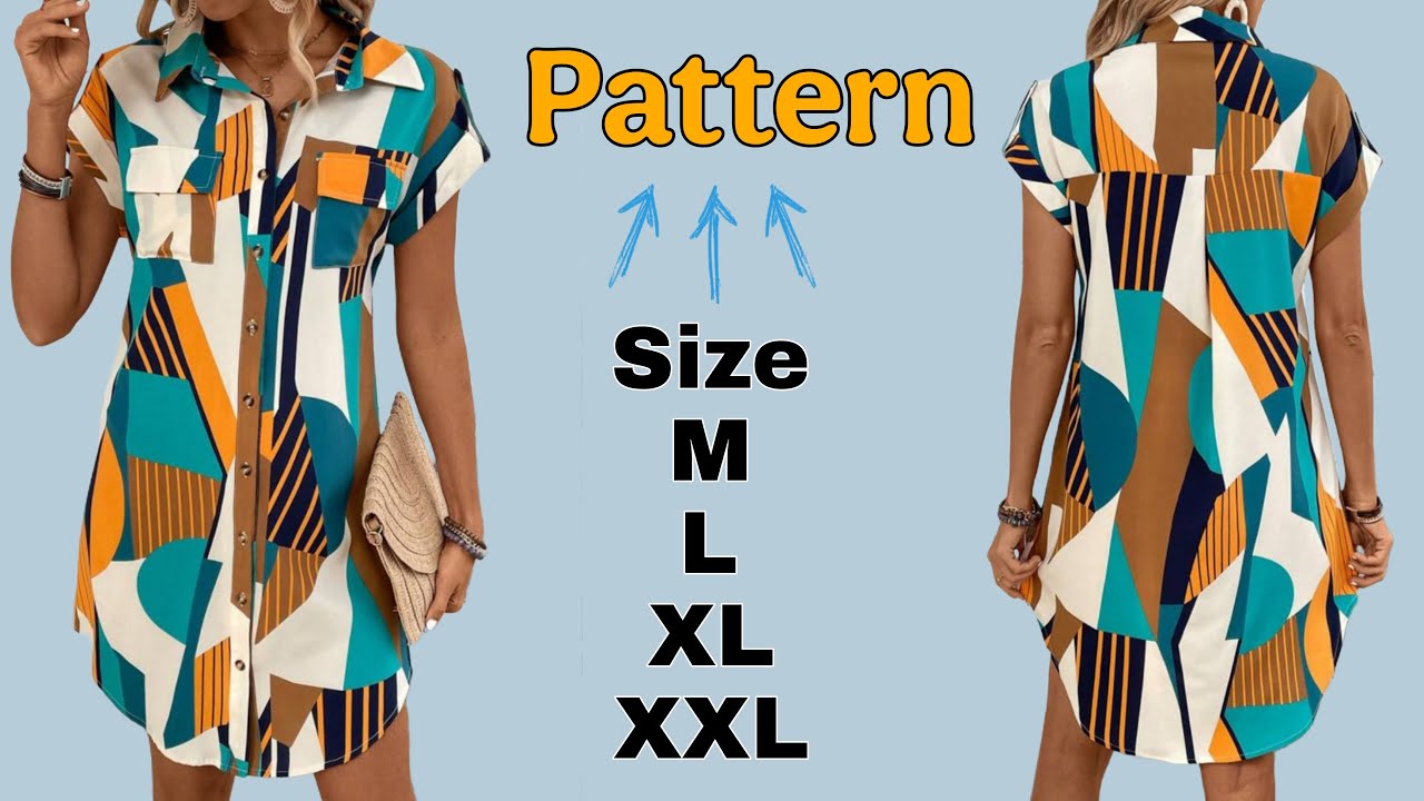 ️️ Create Your Perfect Women's Shirt Dress Pattern in Just 15 Minutes ...